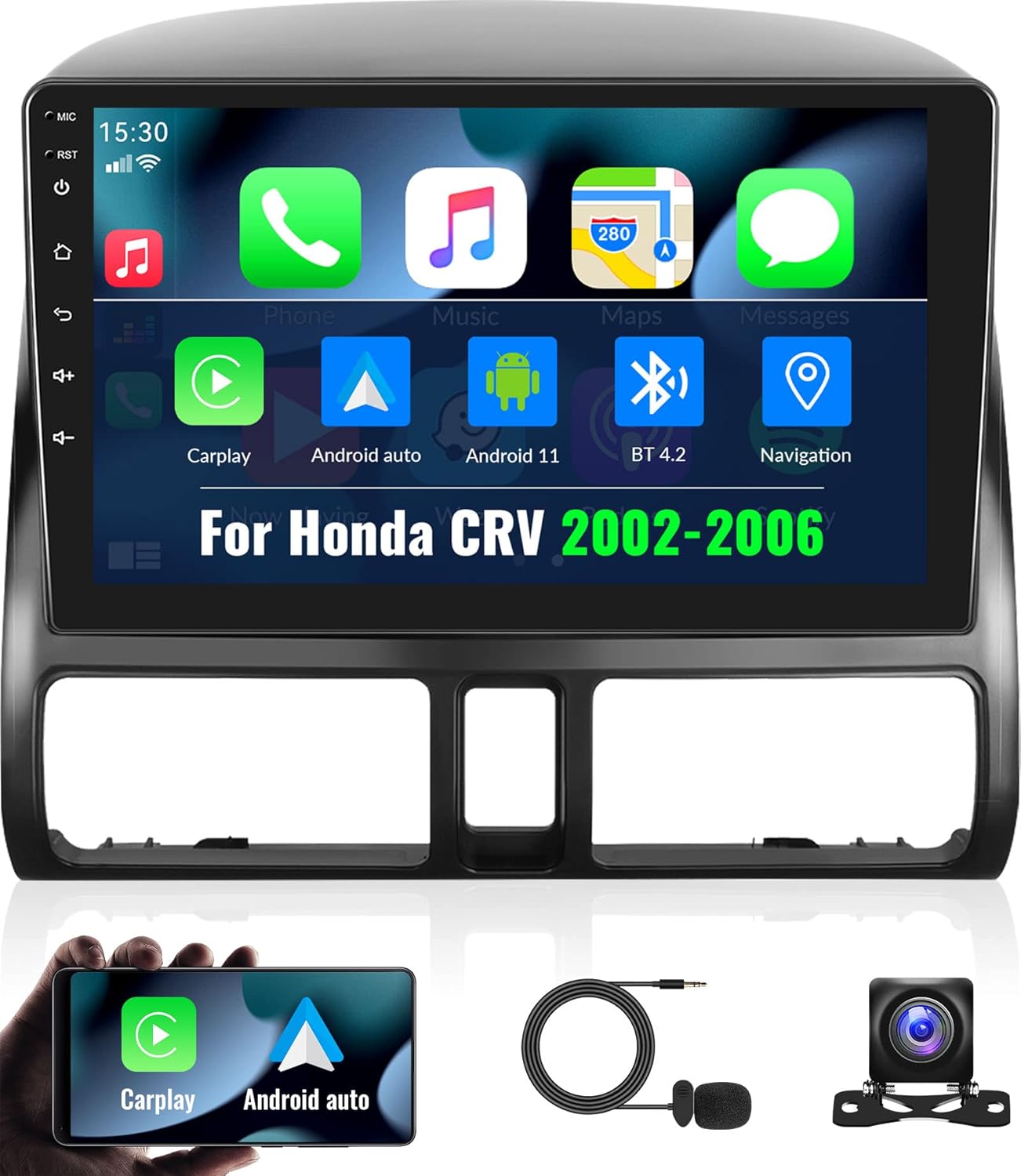 Amazon.com: Car Stereo Radio for Honda CRV 2002-2006, 9" Touch Screen ...