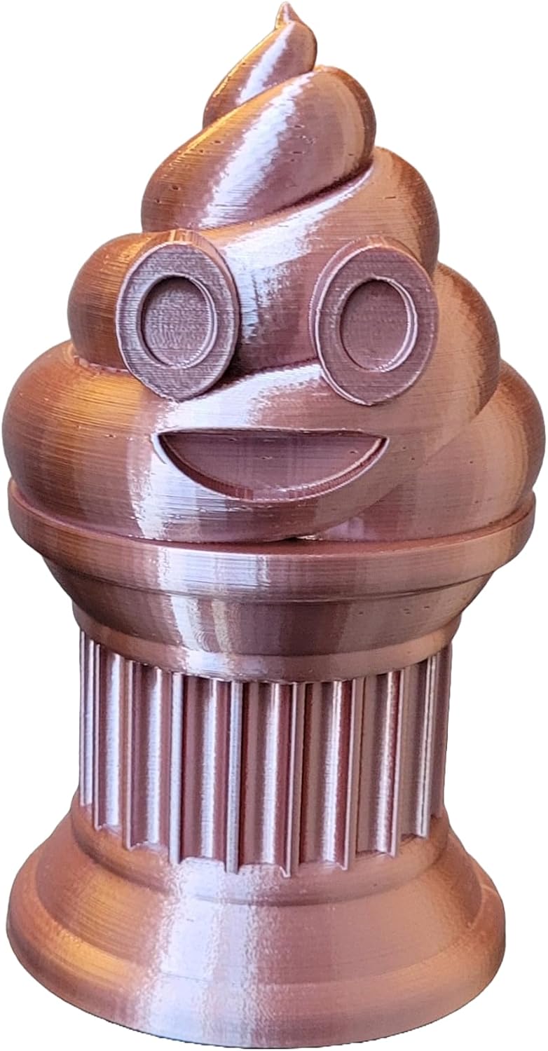 Znet3D Poop Emoji Trophy - Perfect Award or Gift - Handmade w/Additive ...