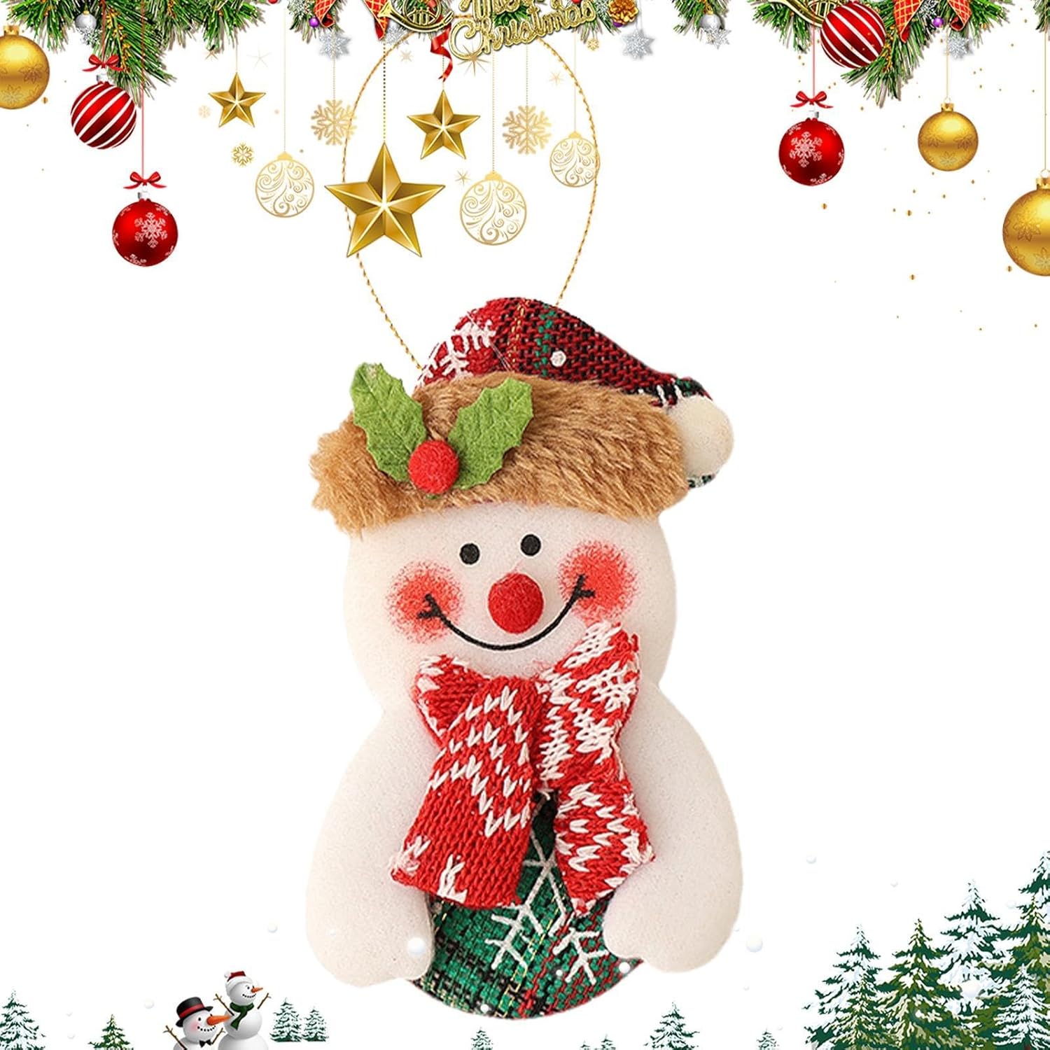 Weihnachtsbaumschmuck, Cartoon Tanzen Alter Mann Schneemann Anhänger ...