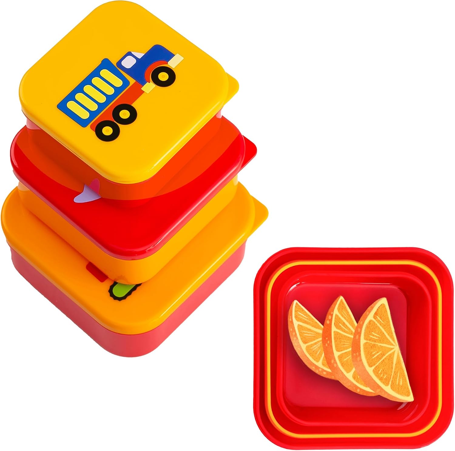 Amazon.com: Wildkin Nesting Food Containers for Kids – Stackable ...