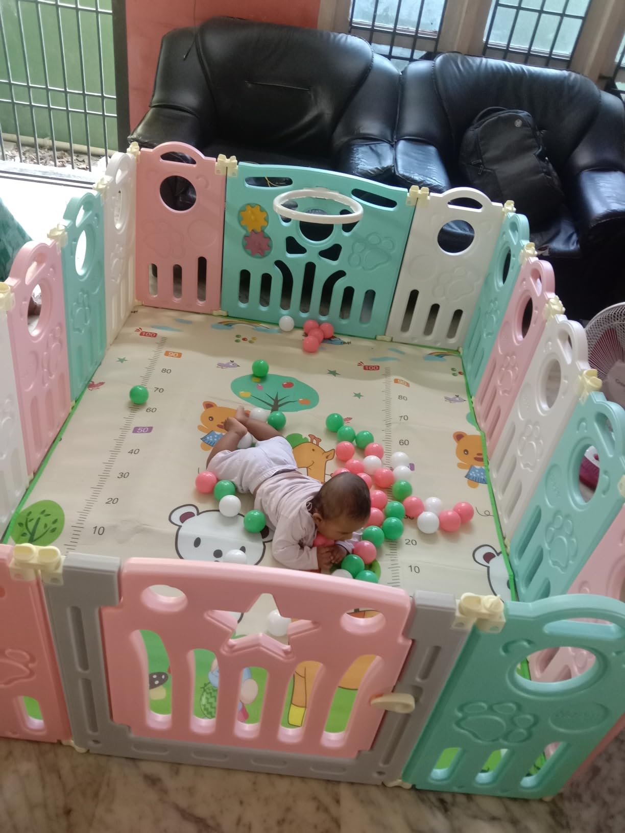 Buy Careopeta 14 Panel Playpen for Babies Kids Play Yard with Mat and ...