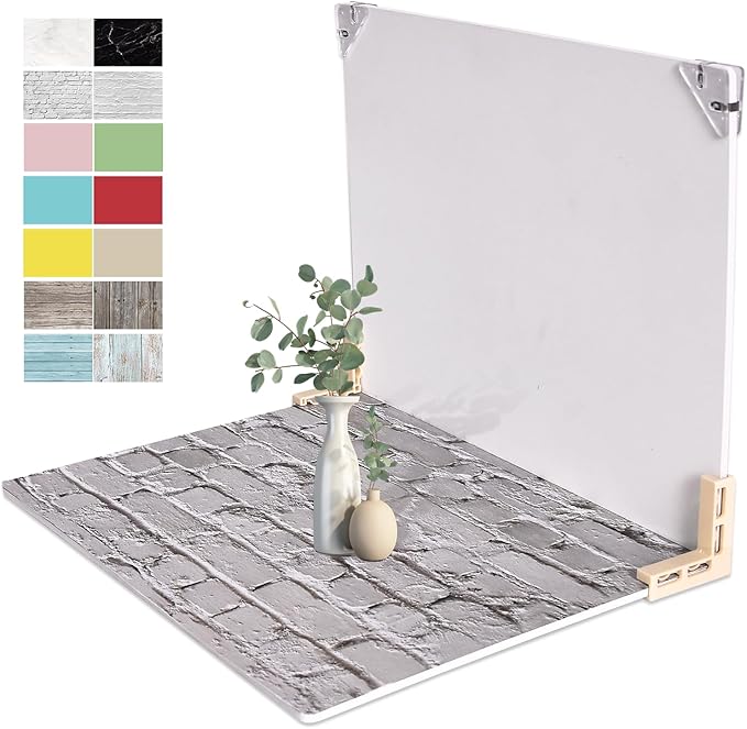 Amazon | EMART 背景ボード 両面 黒白2枚 40x30cm 背景シート 背景紙 40x29.5cm 両面タイプ2色 テクスチャパターン4枚セット+ モランディ純色 3枚セット ...