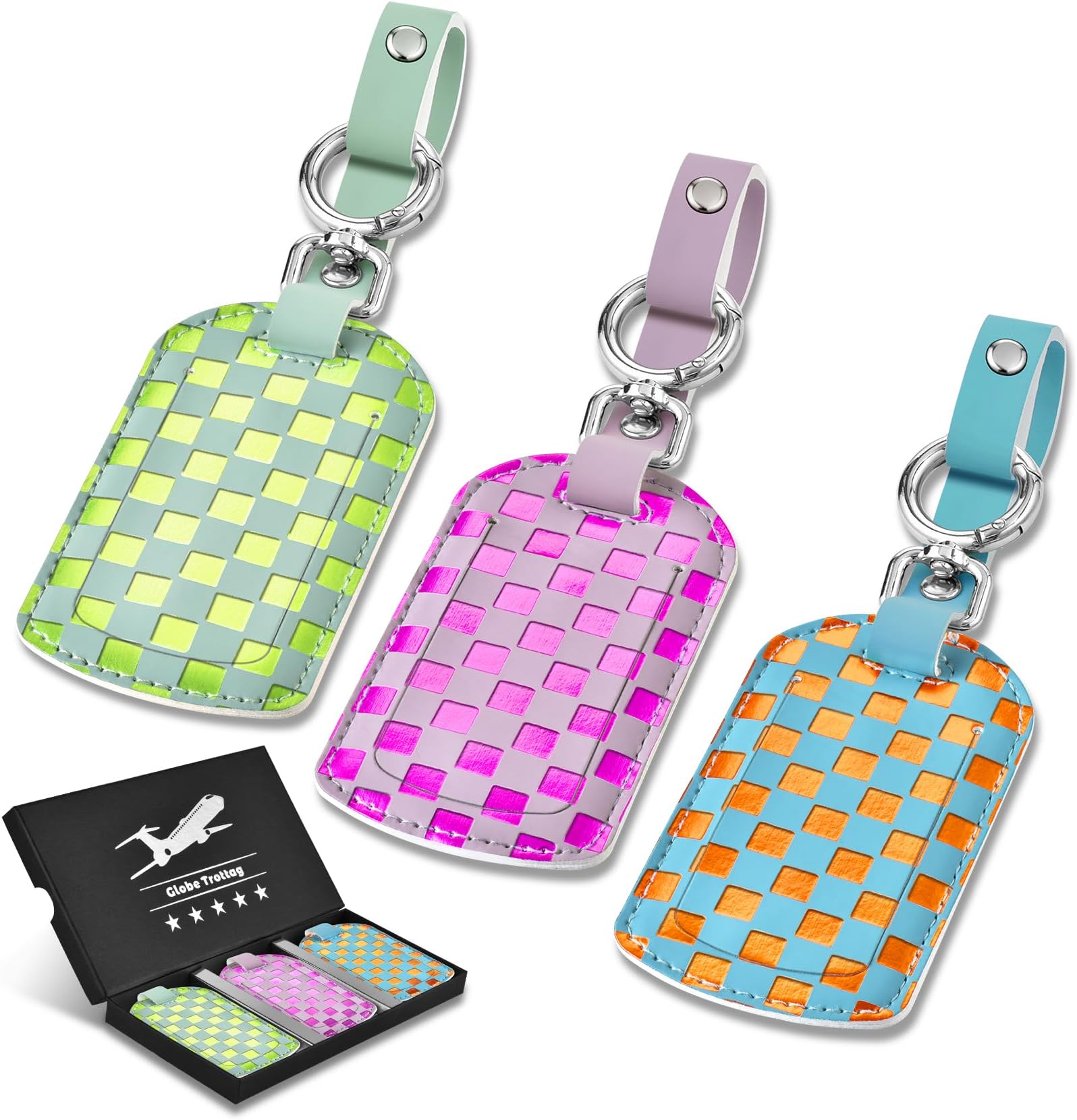 Luggage Tags for Suitcases Travel Accessories: Leather Luggage Tag 3 ...