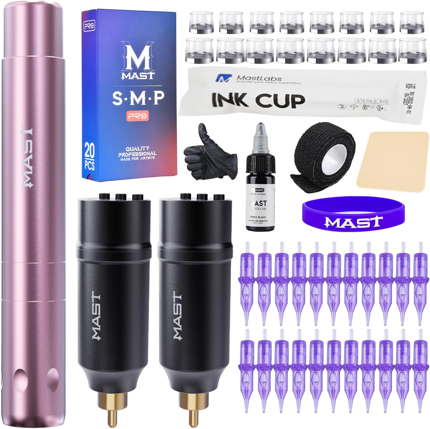 Amazon.com: Mast Tattoo Kit Tour Air Wireless Tattoo Pen Machine Gun ...