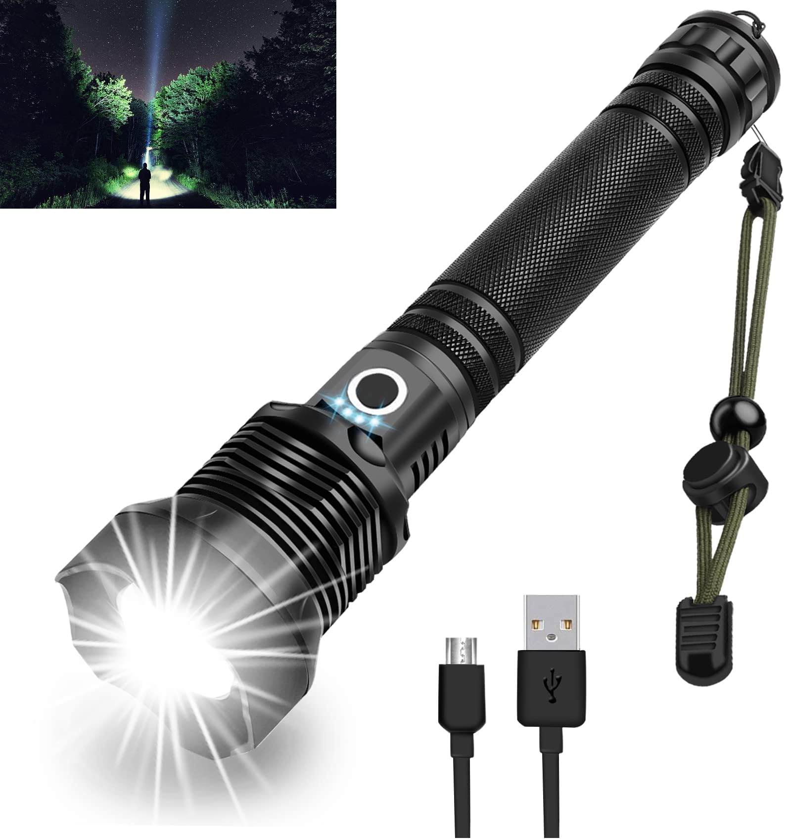 LED Army Camo Flash Light, Rechargeable High Powered Outdoor Flash ...