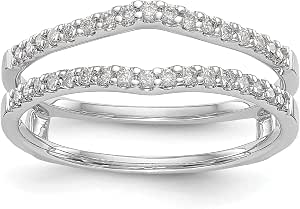 Amazon.com: IceCarats 14K Solid White Gold Lab Grown Created Diamond ...