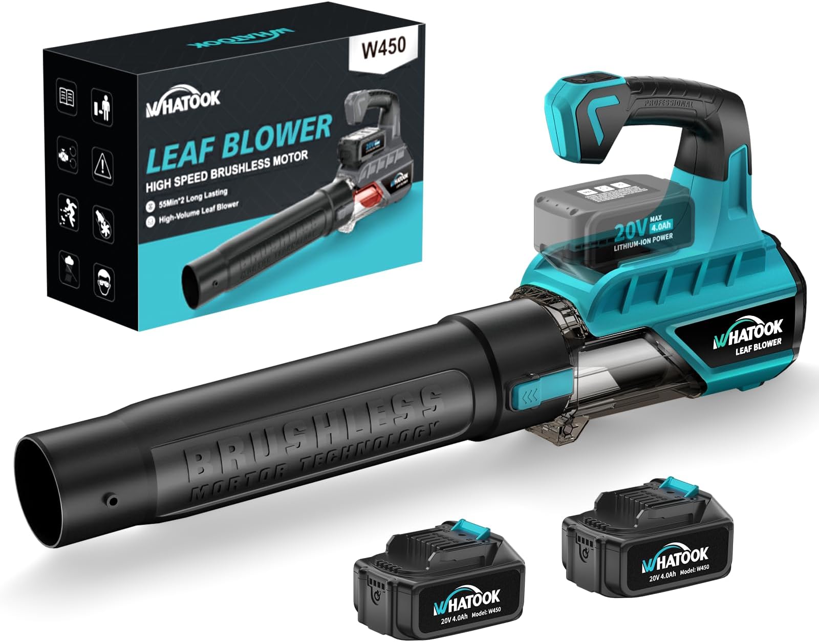 Amazon.com: GardenJoy 40V Cordless Leaf Blower - 500CFM Brushless ...