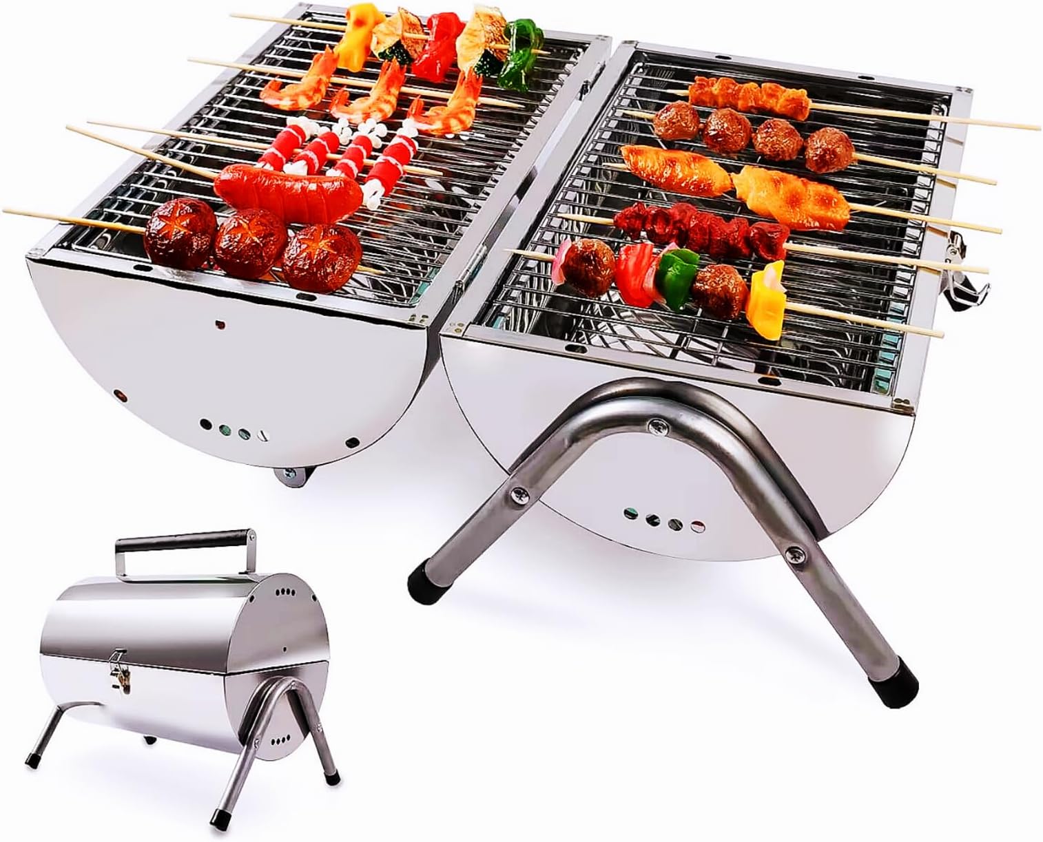 Amazon.com: King of the Camps Portable Charcoal Grill - Tabletop ...