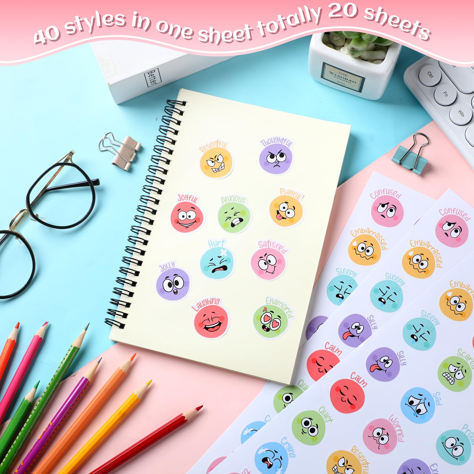 Snapklik.com : 800 Pieces Face Emotional Feelings Stickers Funny Mood ...