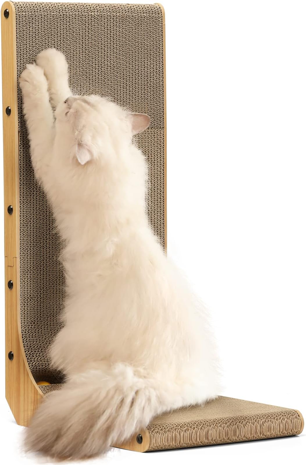 FUKUMARU Cat Scratcher, 68 CM L Shape Cat Scratch Pad Wall Mounted, Cat ...