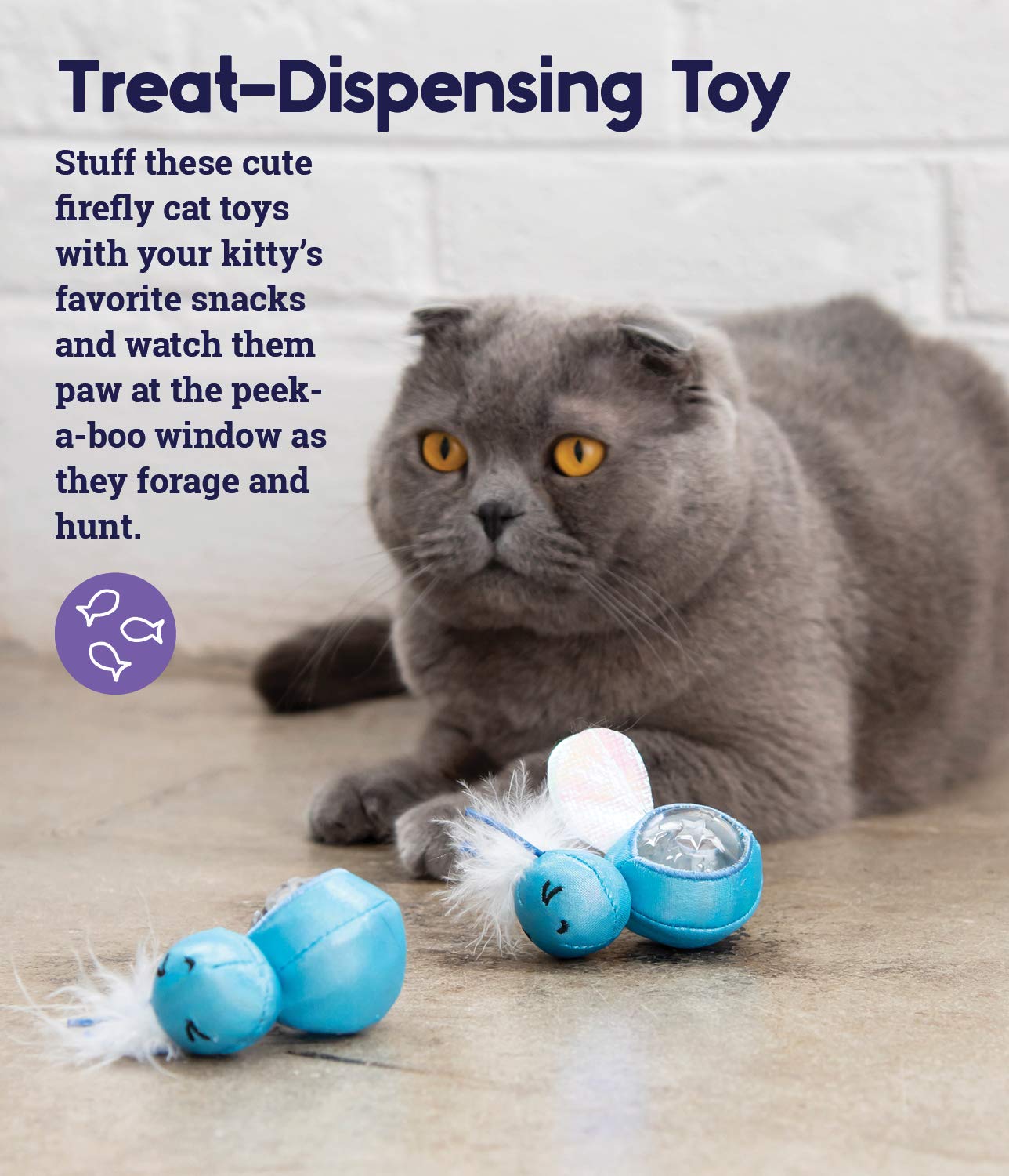 Snapklik.com : Catstages Firefly Treat Stuffer Glow-in-The-Dark Cat Toy