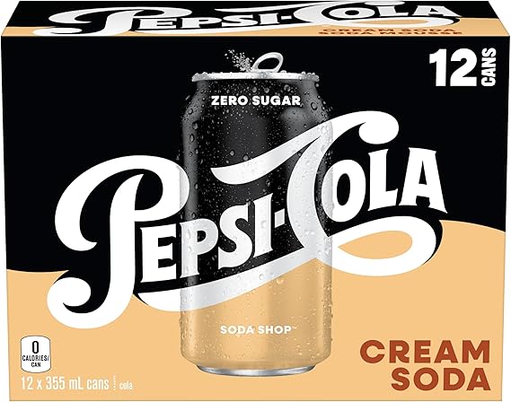 Pepsi-Cola Zero Sugar Soda Shop Cream Soda 12 x 355 ml : Amazon.ca ...