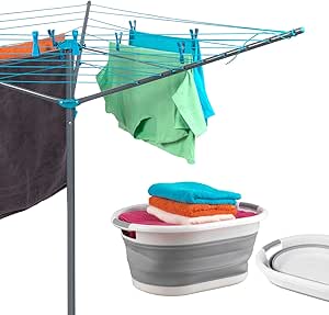 Beldray COMBO-3195 Rotary Outdoor Clothes Airer with Collapsible ...