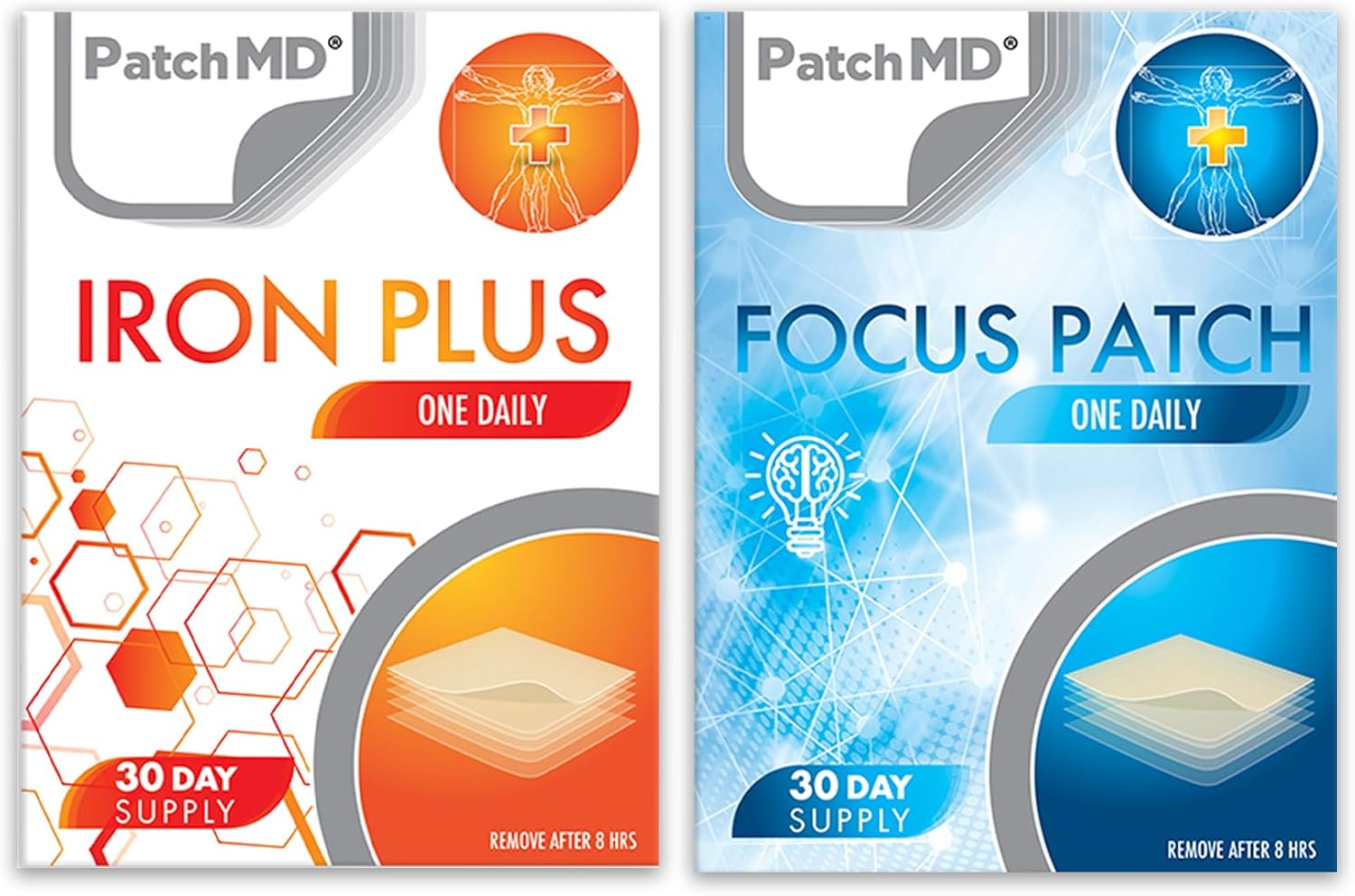 Amazon.com: Iron Plus & Focus Topical Patch Bundle - 30 Days Supply : Health & Household