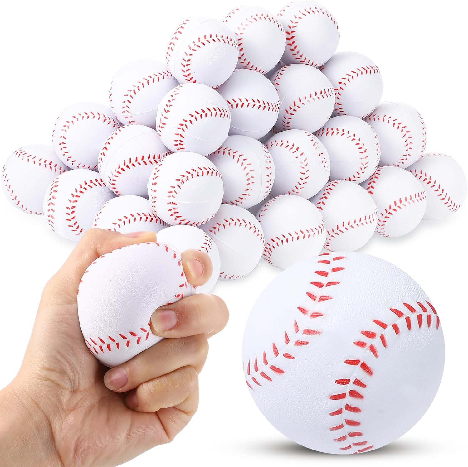 Amazon.com: Sratte 100 Pcs Mini Baseball Balls Baseball Balls Bulk 2.5 ...
