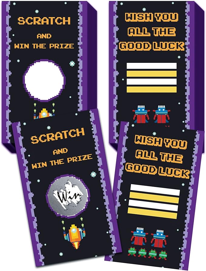 Amazon.com : MR-LABEL 100 PCS Scratch Off Stickers Cards-DIY Coupon for ...