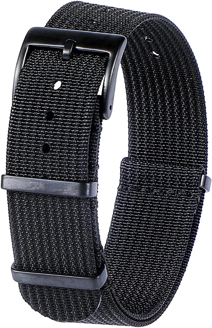 Amazon.com: ANNEFIT Nylon Watch Band 20mm, One-Piece Waterproof ...