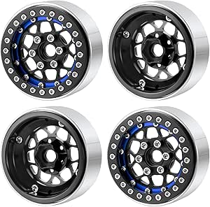 Amazon.com: MORFUM RC Rims 4pcs 1.9" Beadlock Wheels Rims Hub Aluminum ...