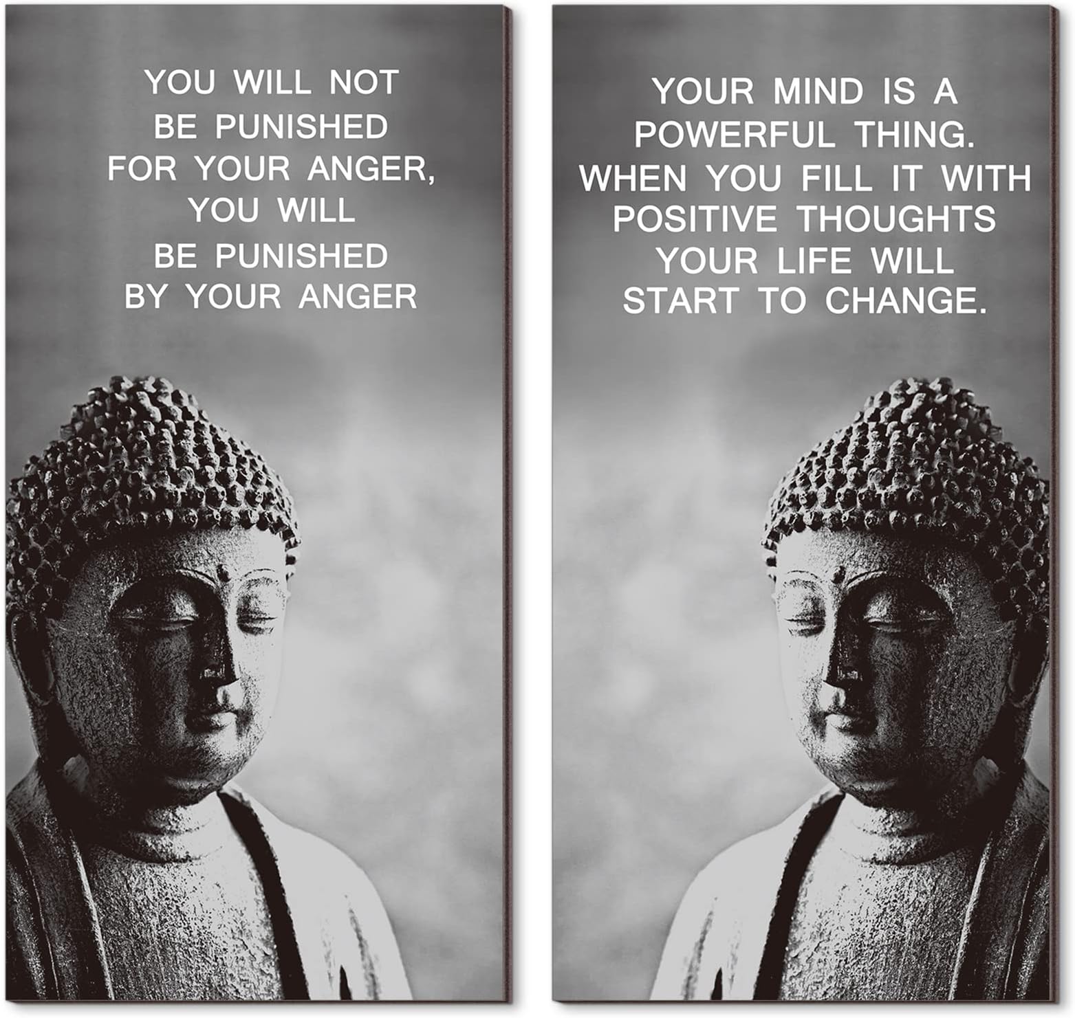 Amazon.com: Buddha Quotes Wall Decors 2 Pieces Inspirational Quote Wall ...