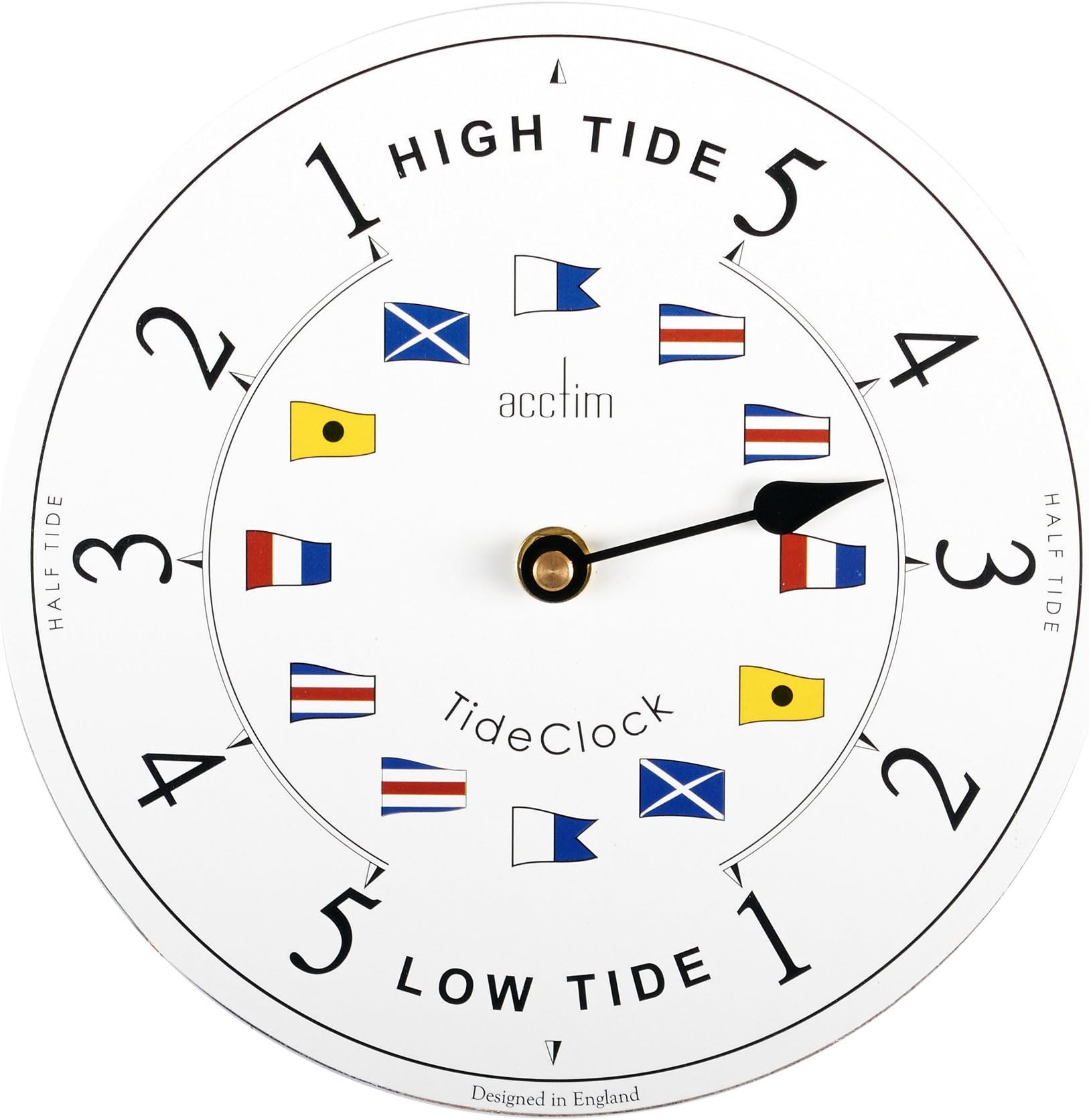 Acctim Ryde Tidal Wall Clock High & Low Tide White 20cm : Amazon.co.uk ...