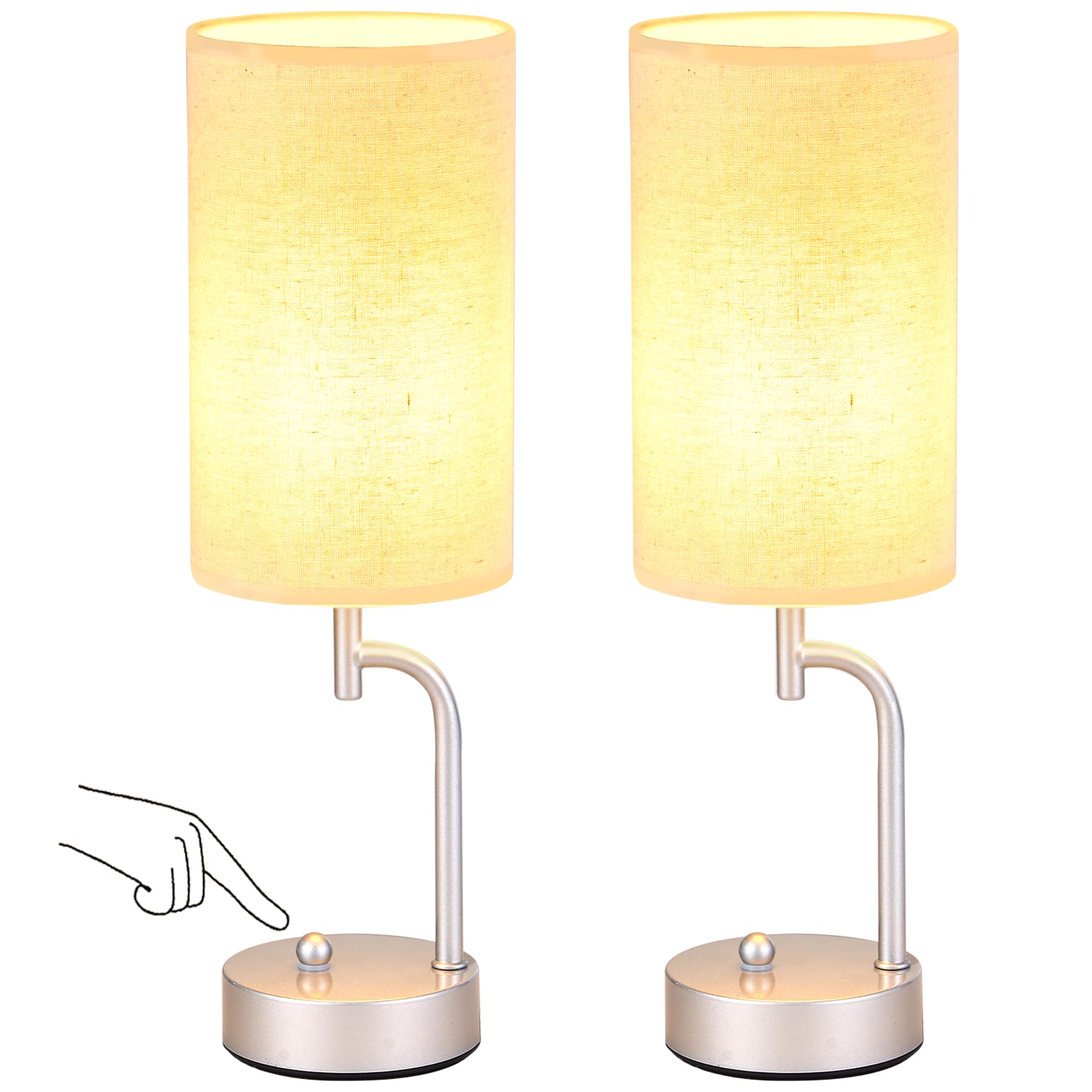 Dreamholder 2 Pack Cordless Bedside Table Lamp, 5000mAh Rechargeable ...