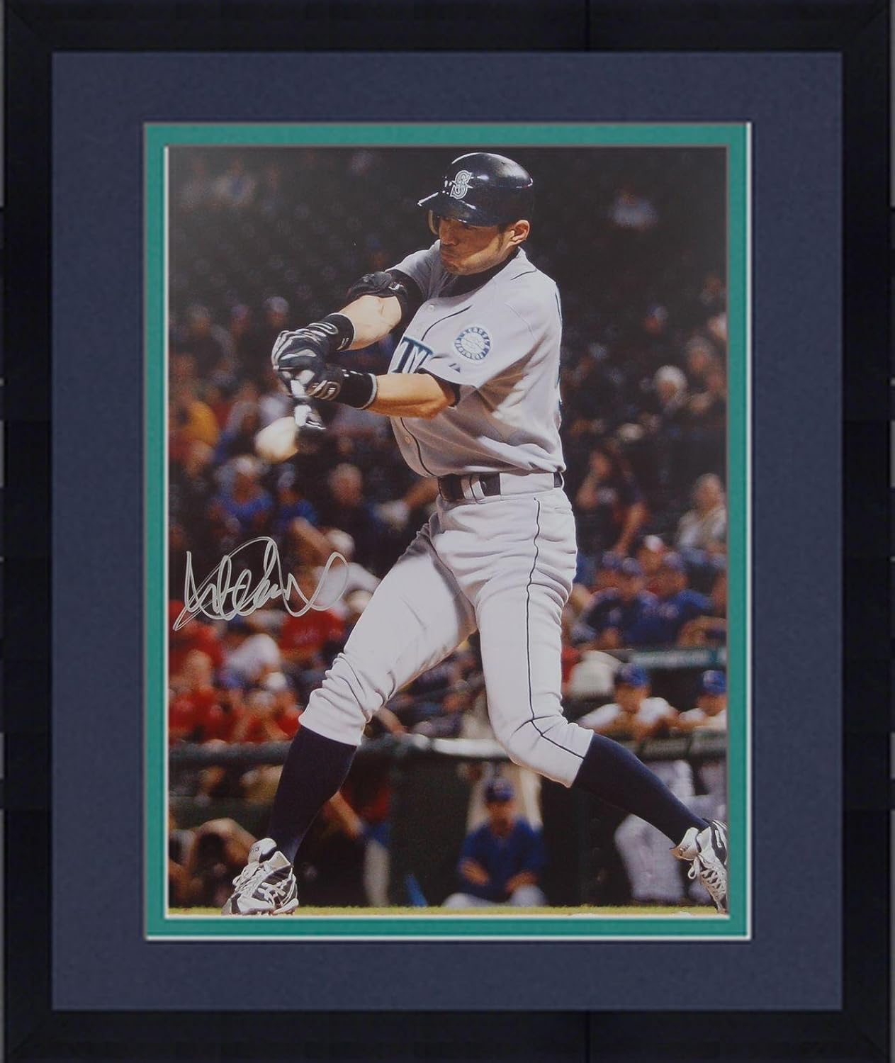 Framed Autographed Ichiro Suzuki Photo 16x20-1st Hit - Autographed MLB ...