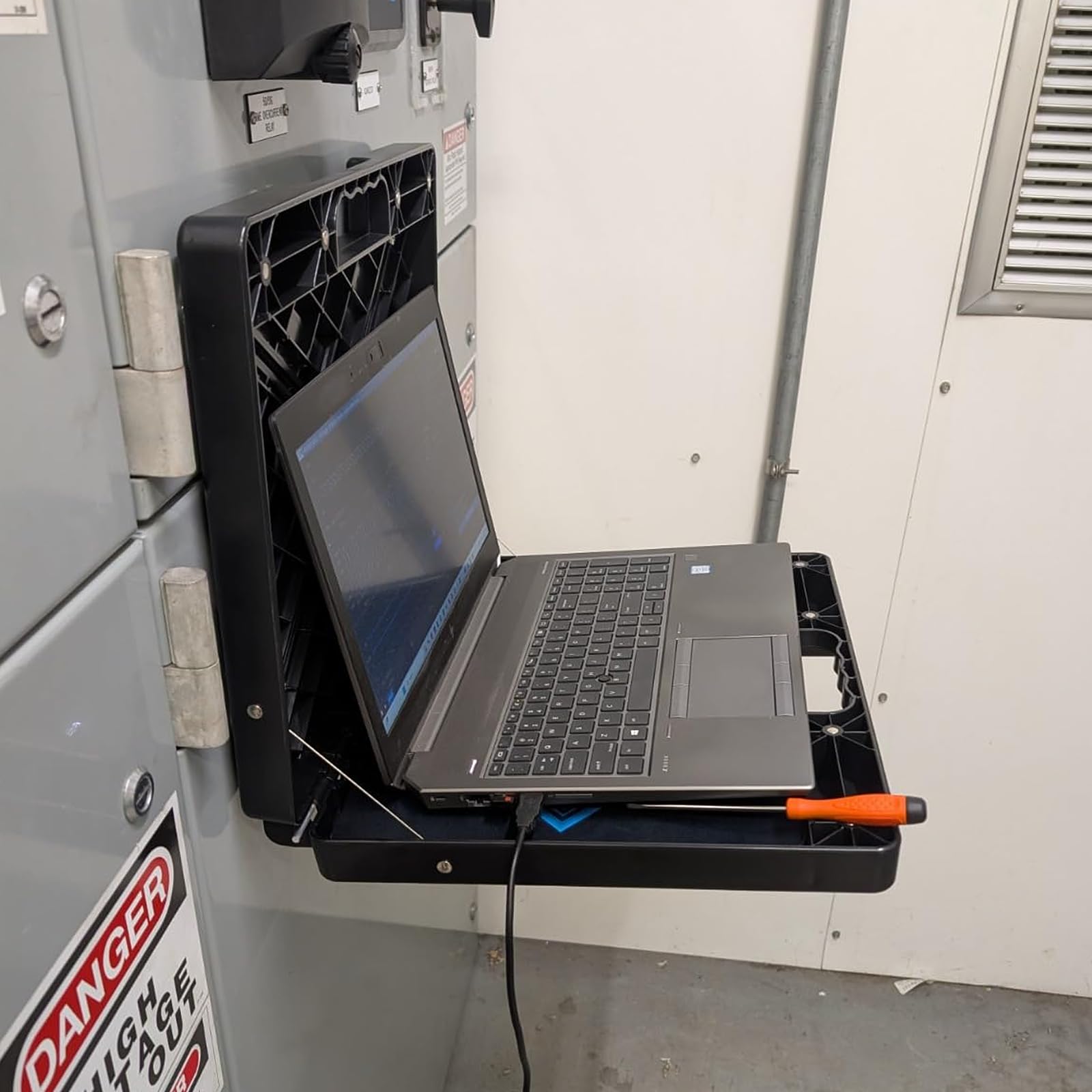HVAC Work Station Magnetic Toolbox & Laptop Stand - 45lb Rated Portable ...