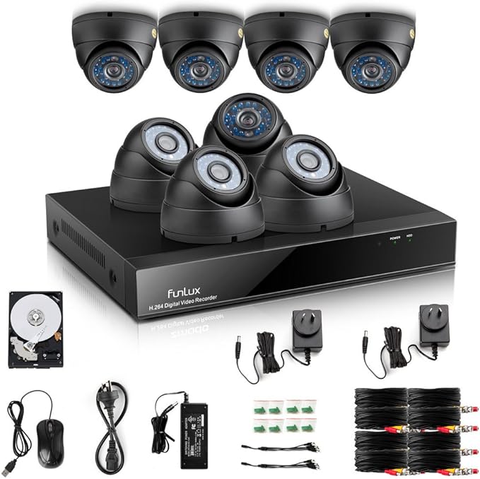 Amazon.com : Funlux Outdoor Surveillance Camera System QR Code Easy ...