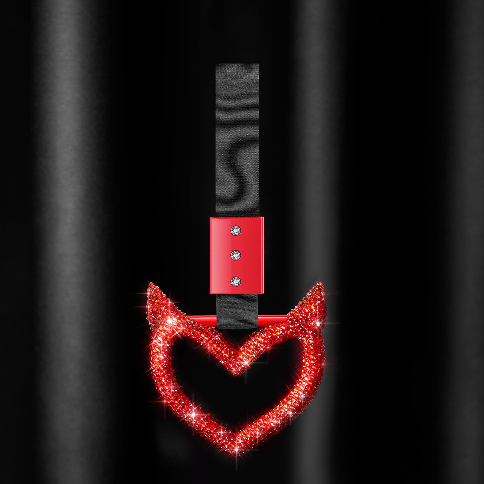 Amazon.com: Fabbay Bling Car Accessories Bling Heart Handle Ring Car ...