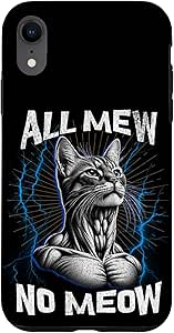 Amazon.com: iPhone XR Funny Bootleg Mewing Cat Looksmaxxing Meme All ...