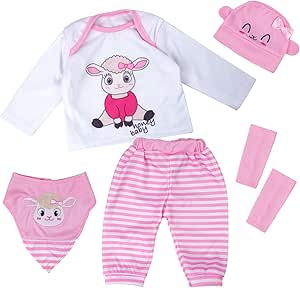 Amazon.com: BABESIDE 5 Pcs Reborn Baby Doll Clothes - 20 Inch Outfit ...