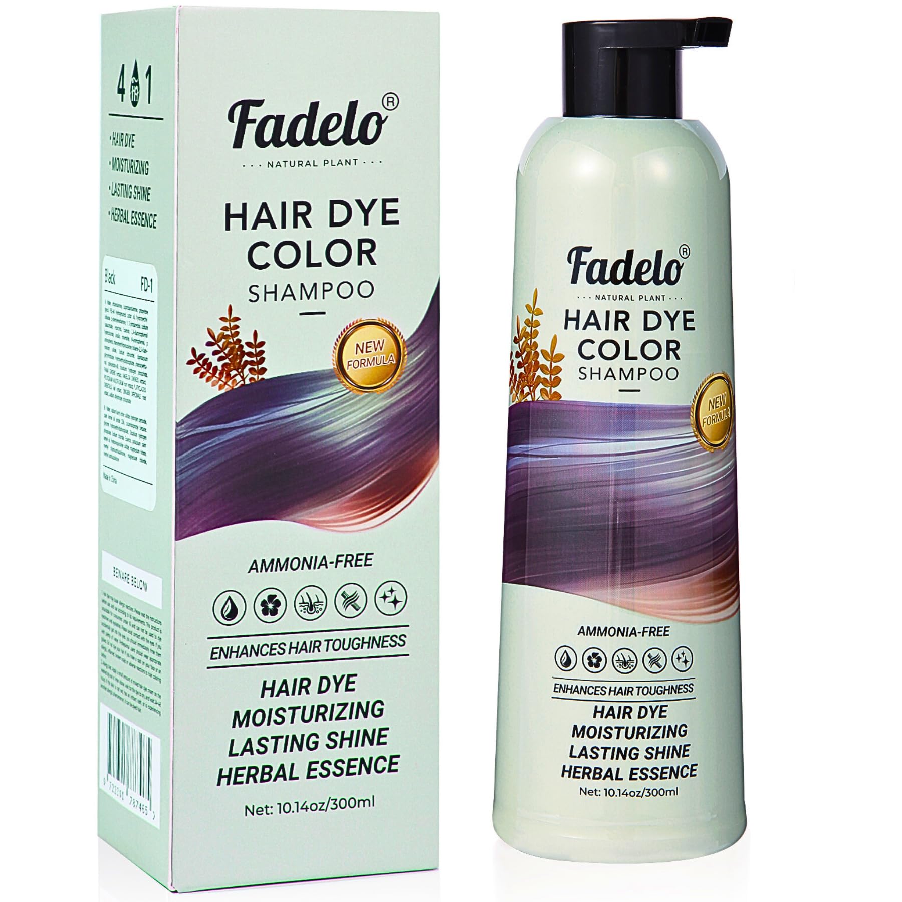Amazon.com : Hair Dye Shampoo 4 in 1 for Grey Hair,Semi-Permanent 100% ...