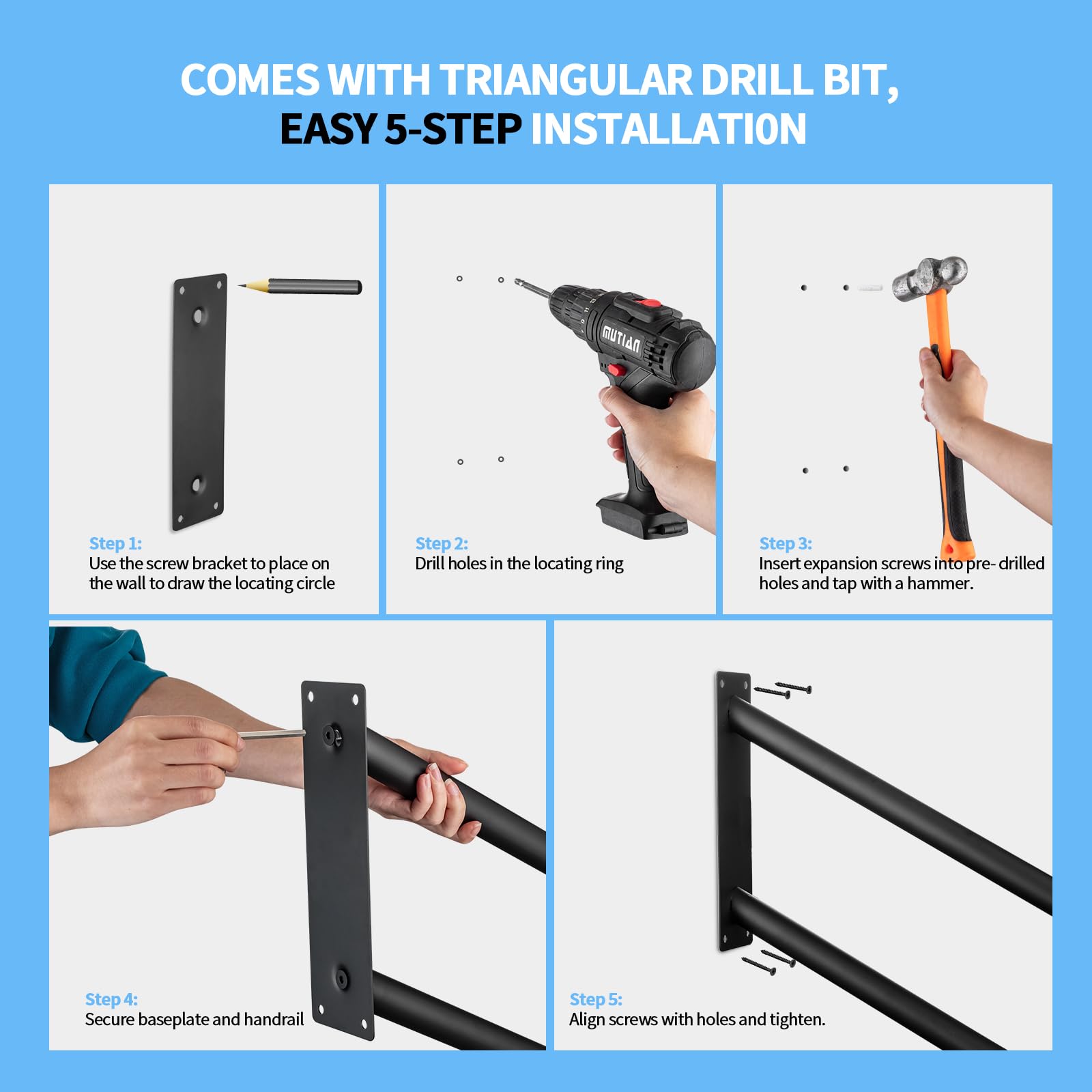 Snapklik.com : Hand Rails For Outdoor Steps,Hand Rails For Elderly ...