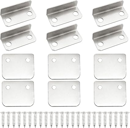 ITROLLE 12PCS L Shaped Lock Strike Plate Metal Reliable Efficacy Angled ...