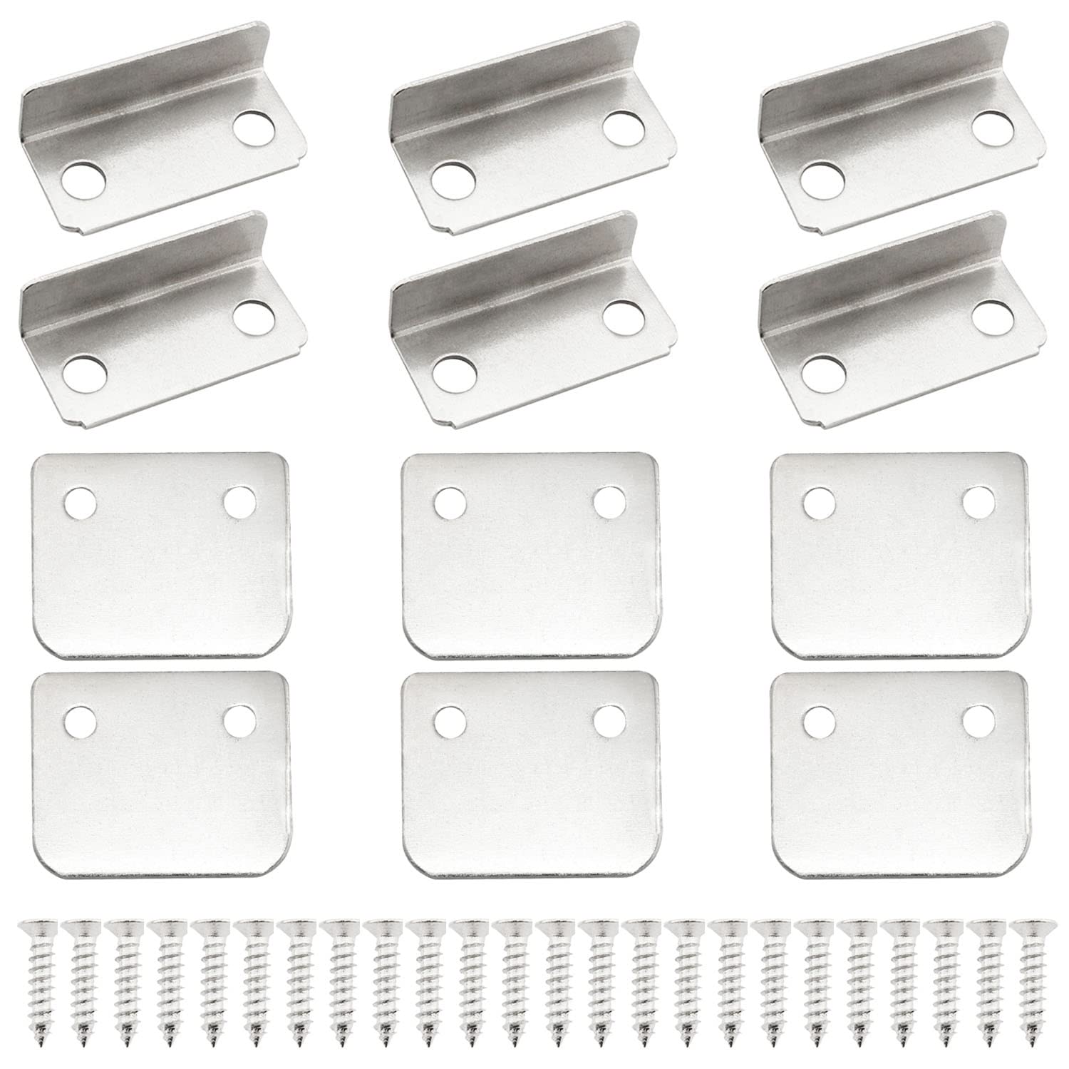 ITROLLE 12PCS L Shaped Lock Strike Plate Metal Reliable Efficacy Angled ...