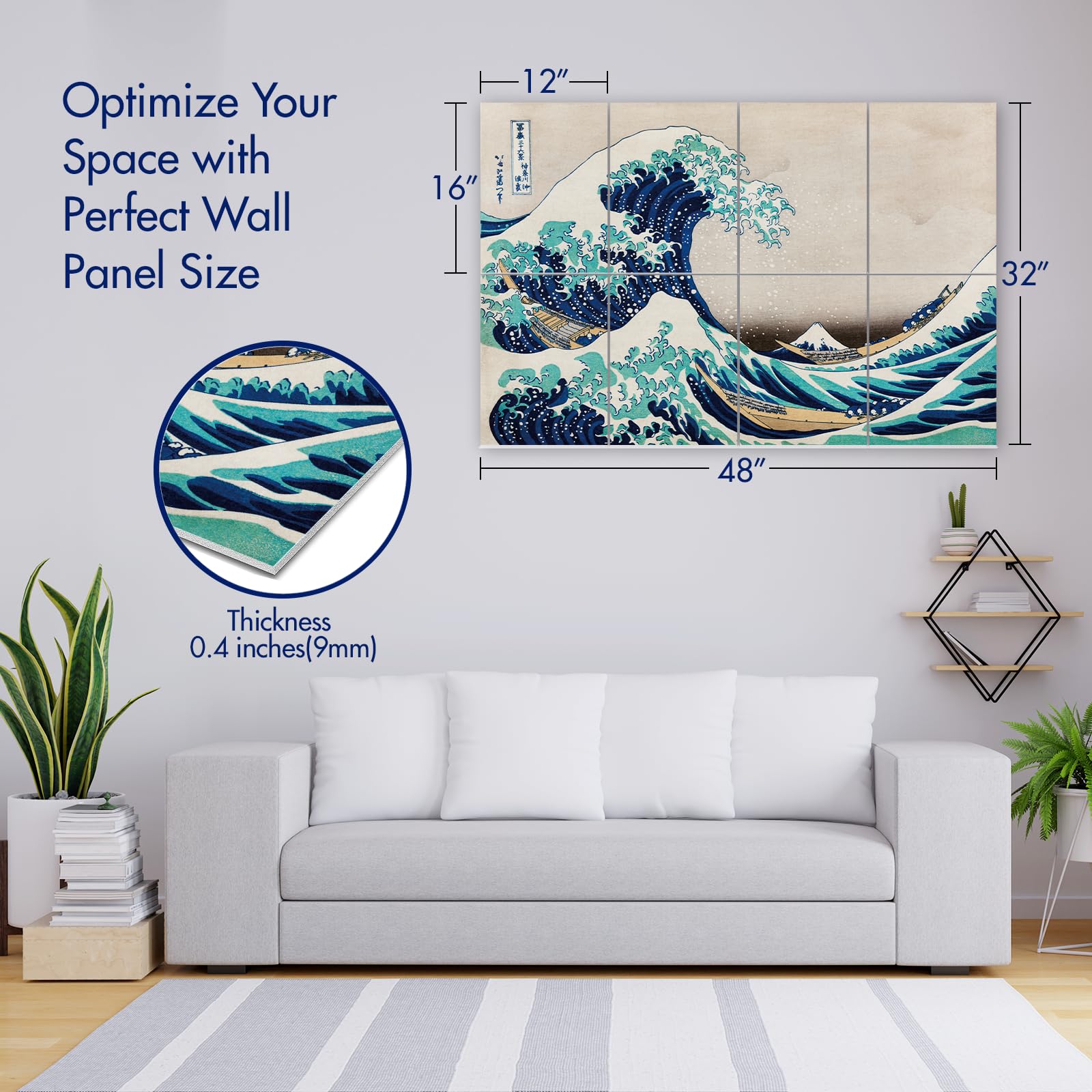 PINWELIFE Wall Art Acoustic Panels, Sound Proof Absorbing Panels for ...