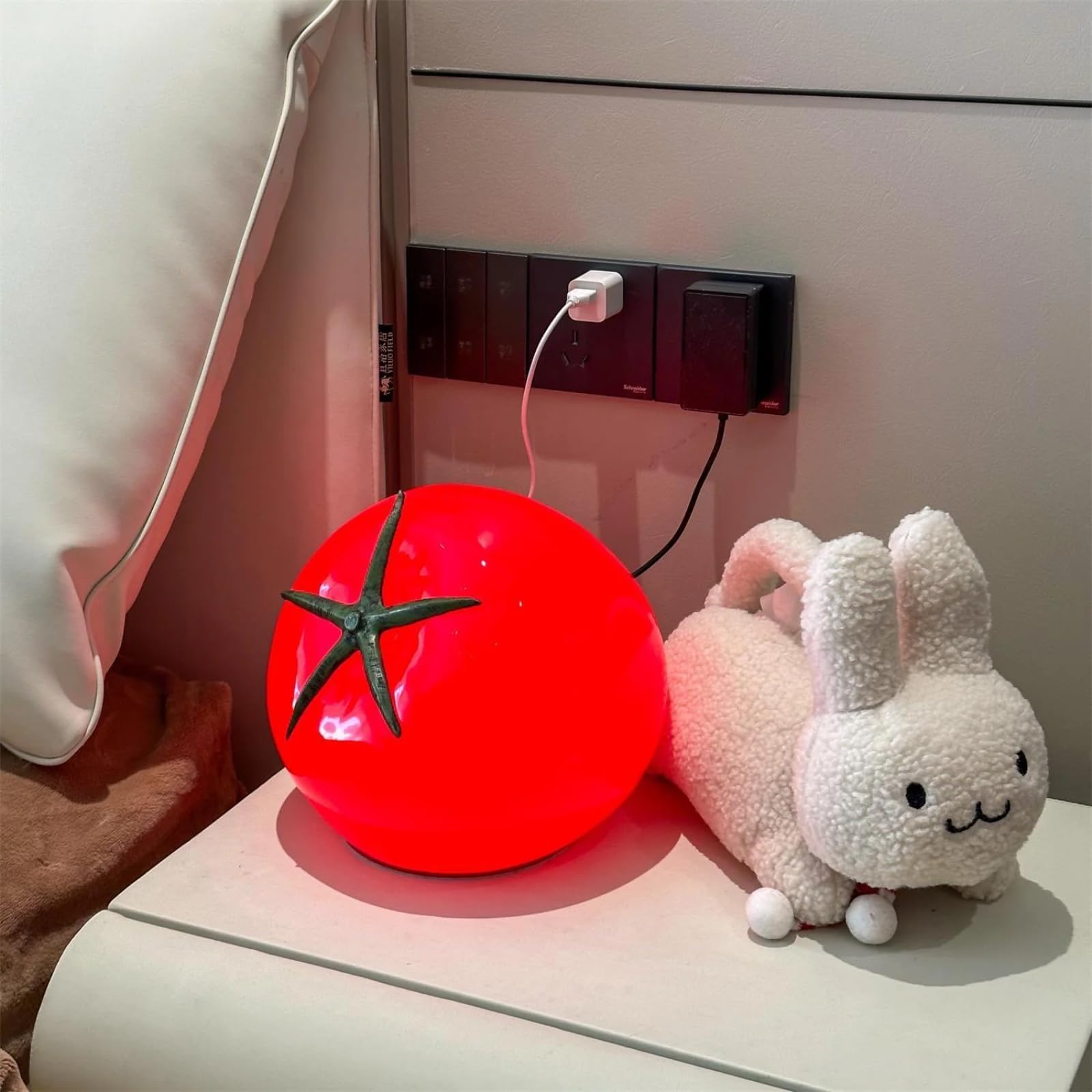 Habibay RGB Tomato Lamp Night Light with Remote - 16 Colors, Red Light ...