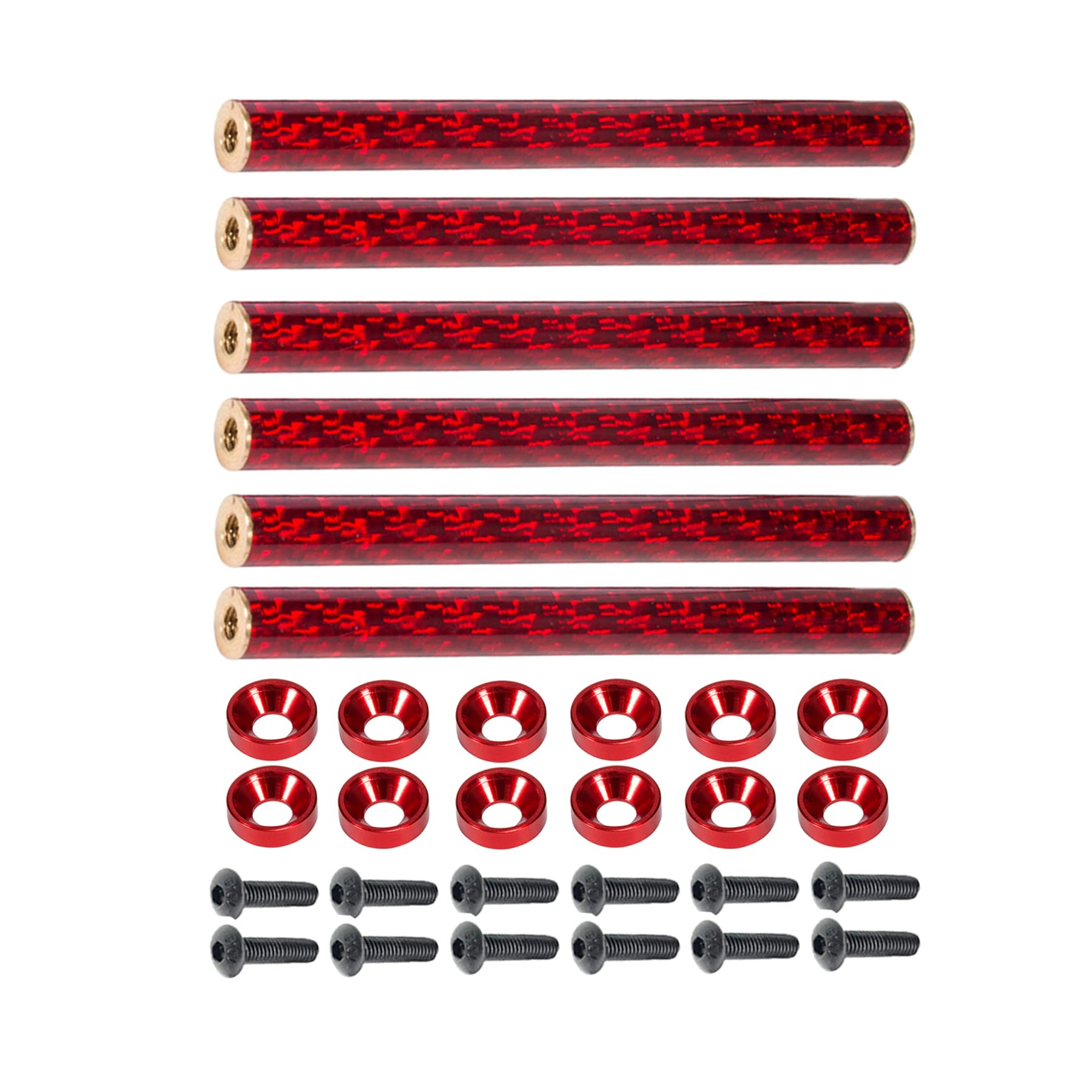 Amazon.com: AMK 6Pcs 67mm Carbon Fiber Bumper Tube Link Rods 1/10 ...
