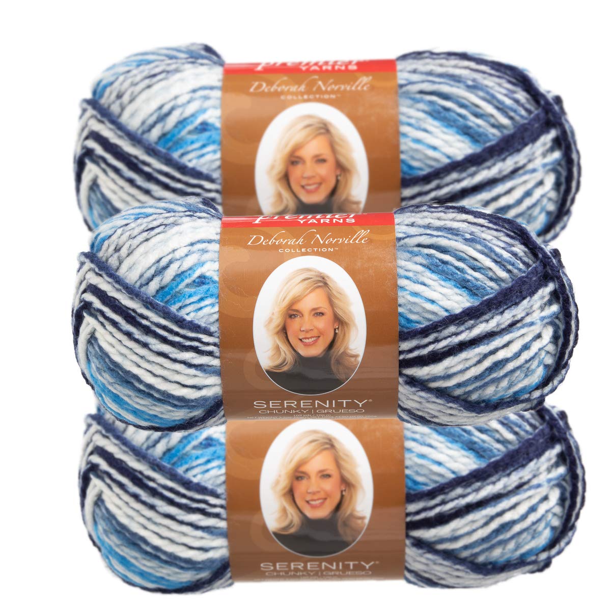 Amazon.com: Deborah Norville Collection Serenity Chunky Variegated Yarn ...