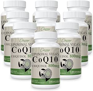 Amazon.com: Liposomal CoQ10 800mg Ubiquinol Softgel, Max Absorption Ubiquinol Coenzyme Q10 ...