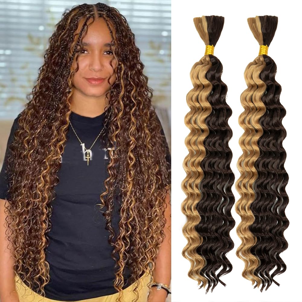 Amazon.com : Perfect Boho Braids with 150g Deep Wave Bulk Hair for ...