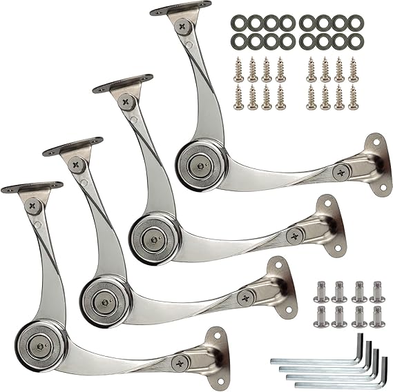 AeKeatDa 4 PCS Heavy Duty Lid Stay Hinges Folding Lid Stay Hinge Heavy ...