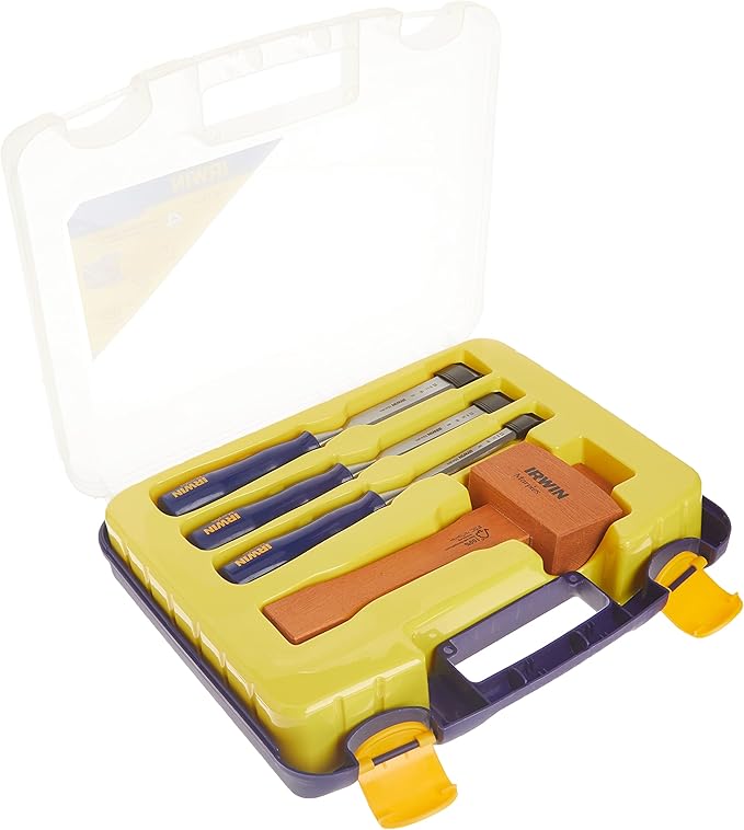 IRWIN Chisel Set for Woodworking with Mallet, 4-Piece (1788114 ...