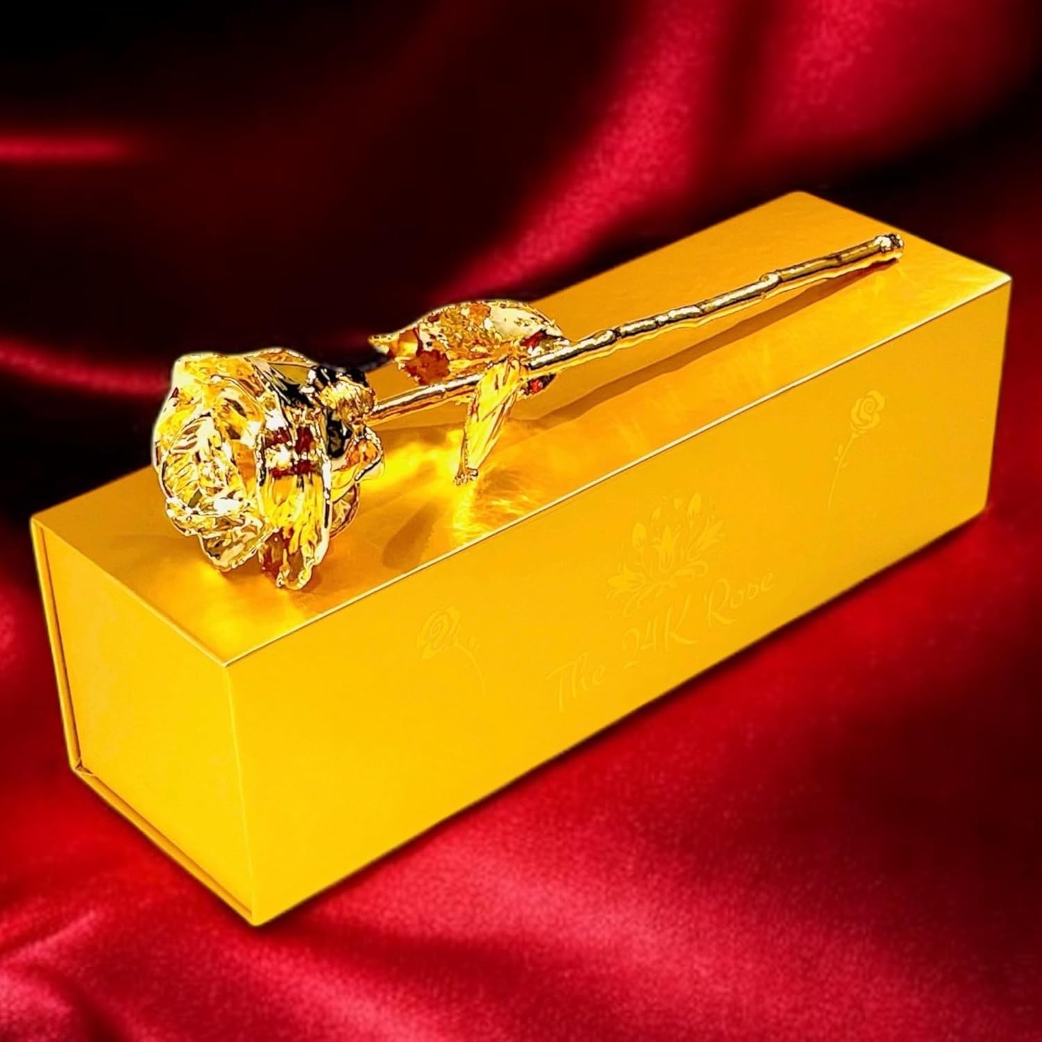 Amazon.com: The24kRose, Rosa 100% real sumergida en oro de 24 quilates ...