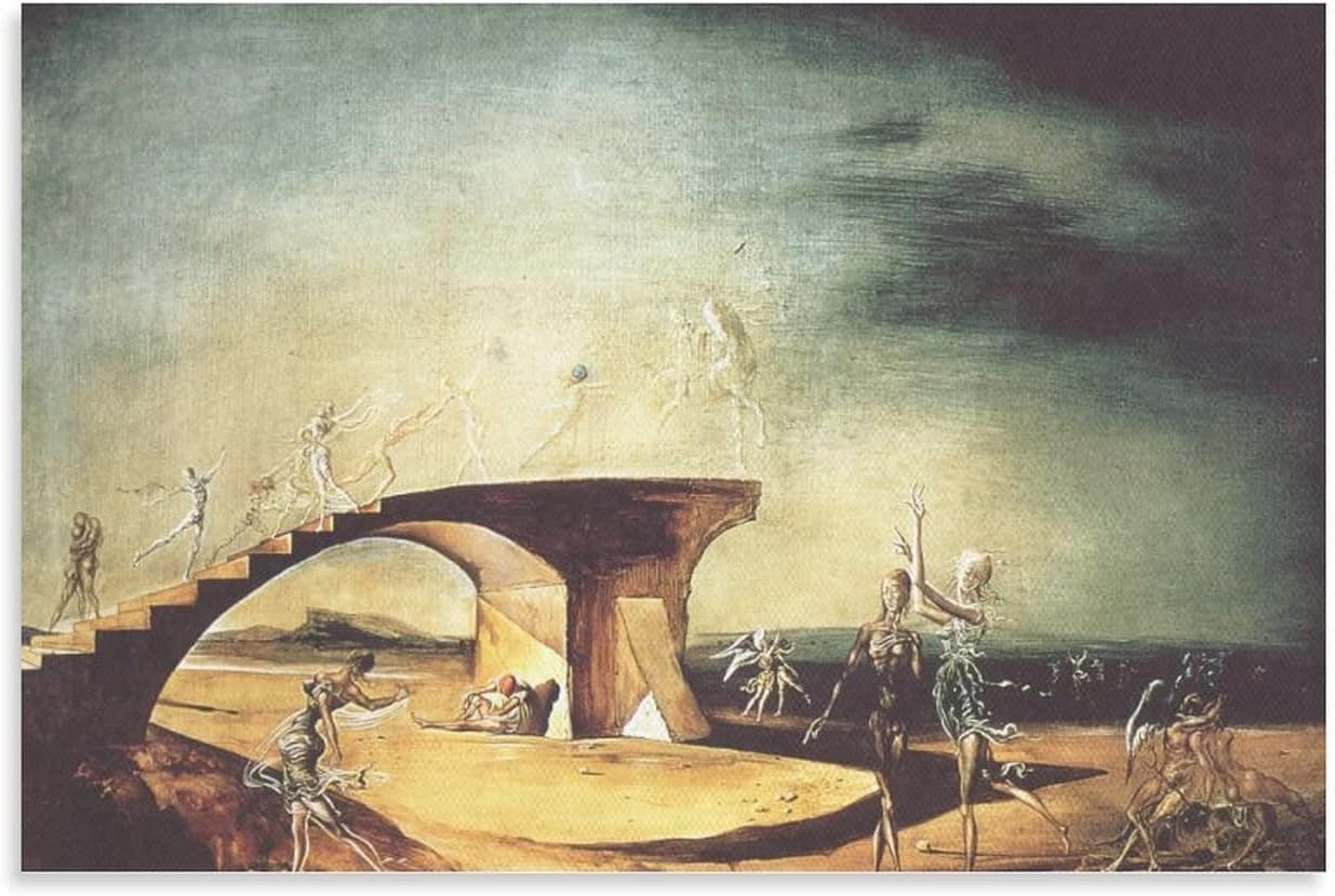 Amazon.com: The Broken Bridge And The Dream - by Salvador Dali Painting ...