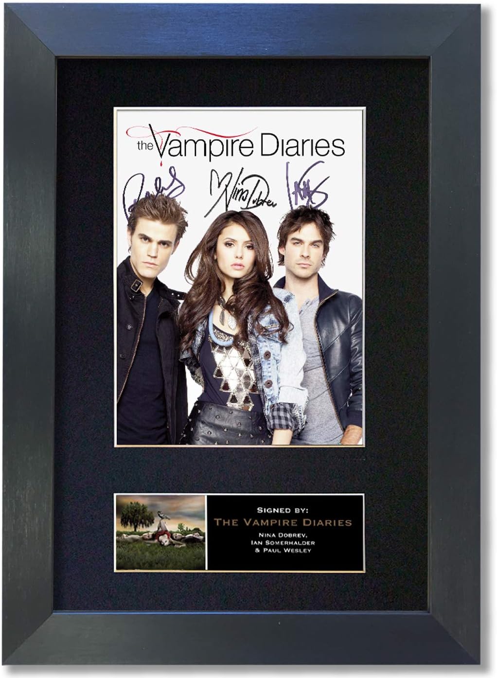 THE VAMPIRE DIARIES Mounted Signed Photo Reproduction Autograph Quality ...