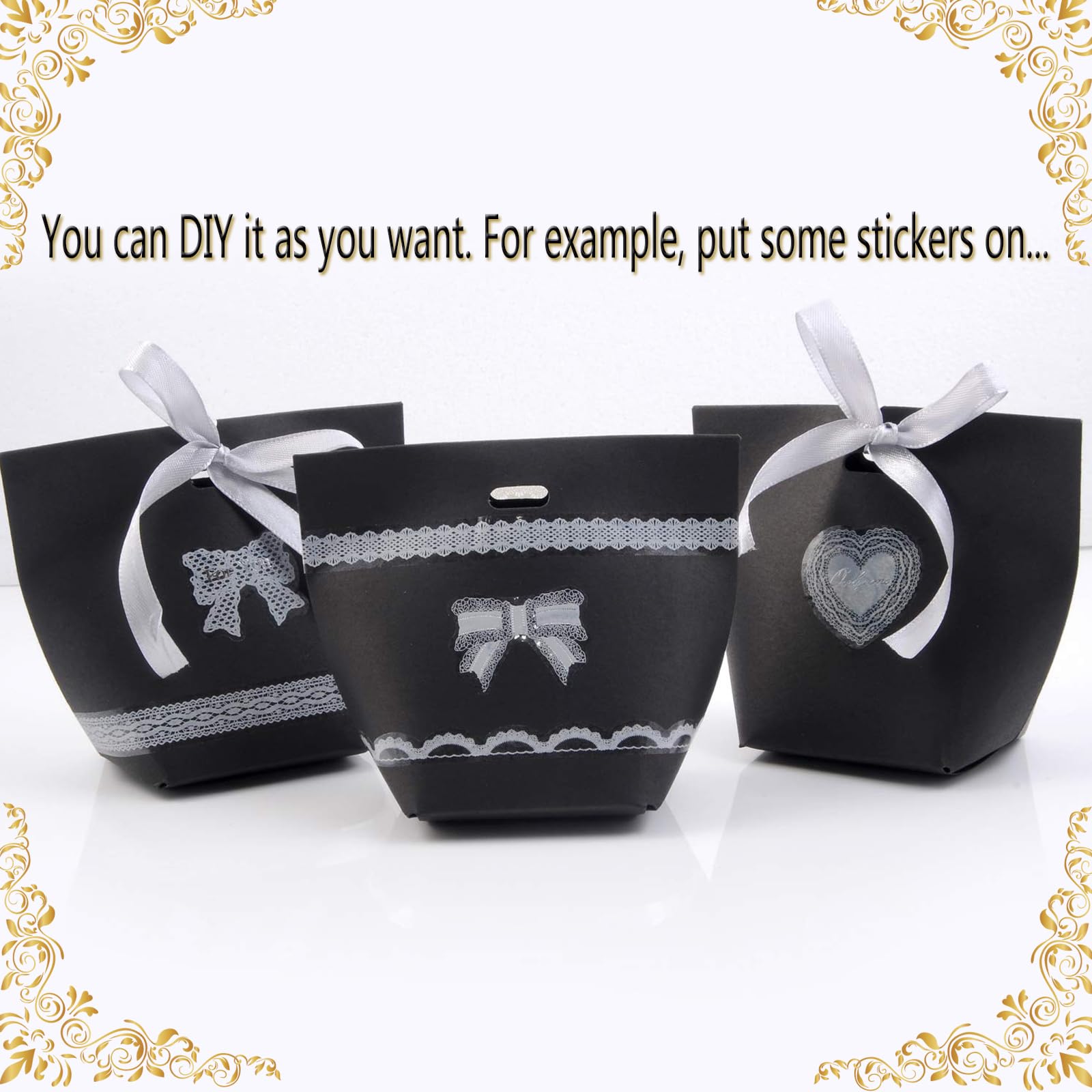Chocolate 50pcs Rustic Candy Boxes Gift Bags Shabby Chic Wedding Favour ...
