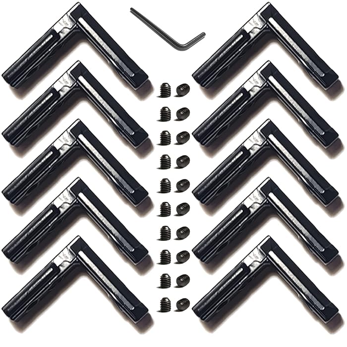 Buy 10-Pack Black 2020 T Slot Aluminum Angle Bracket Interior Joint ...