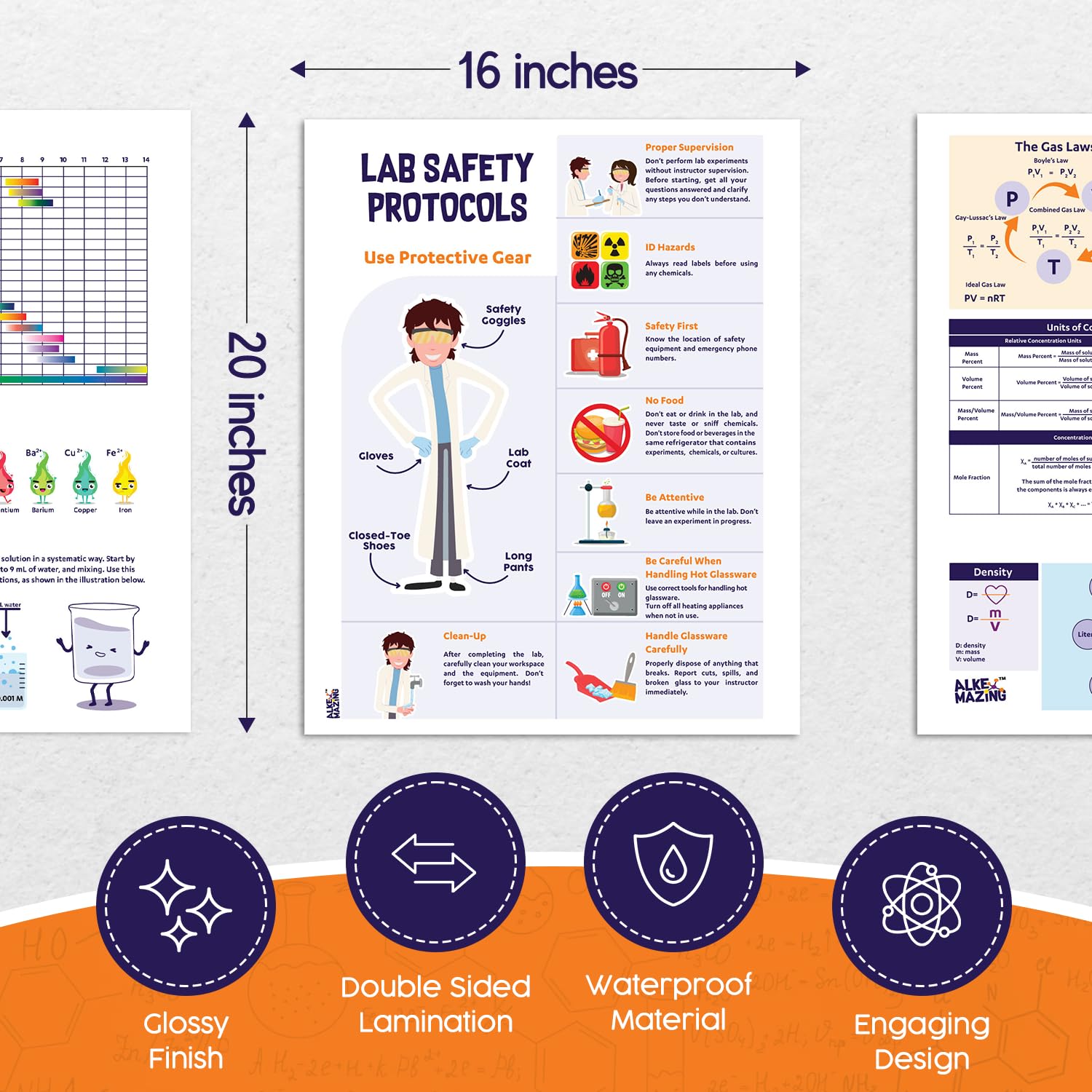 Snapklik.com : ALKEMAZING 5PCS Chemistry Classroom Posters Set 16"x20 ...