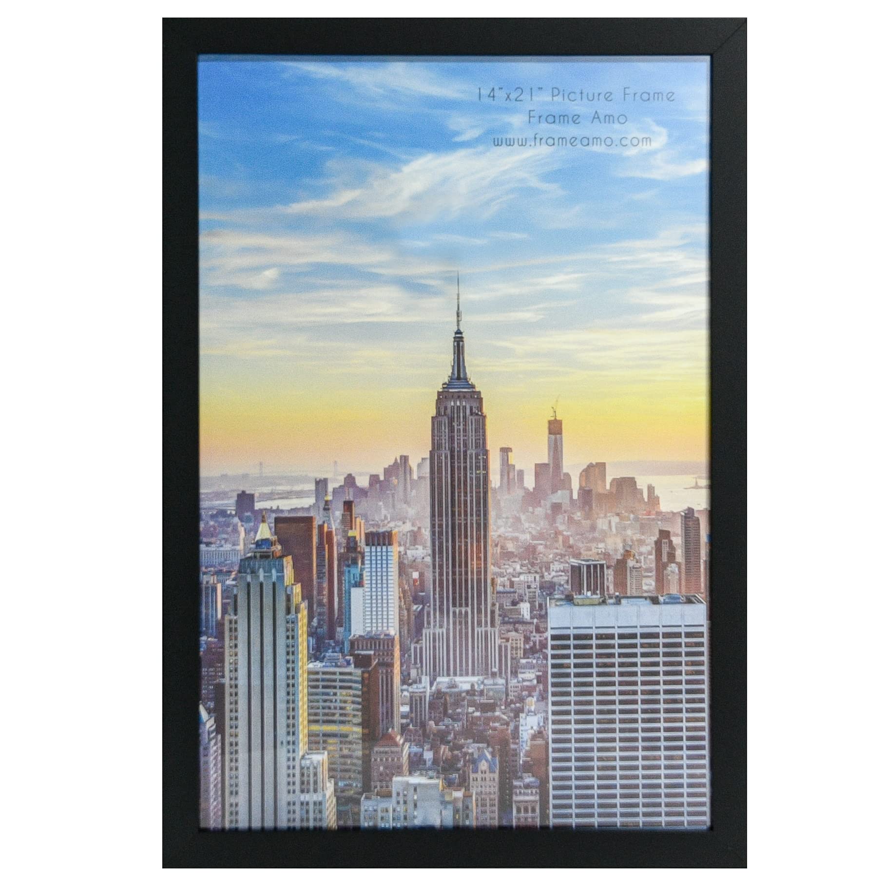 Frame Amo 14x21 Black Modern Picture or Poster Frame, 1 inch Wide ...